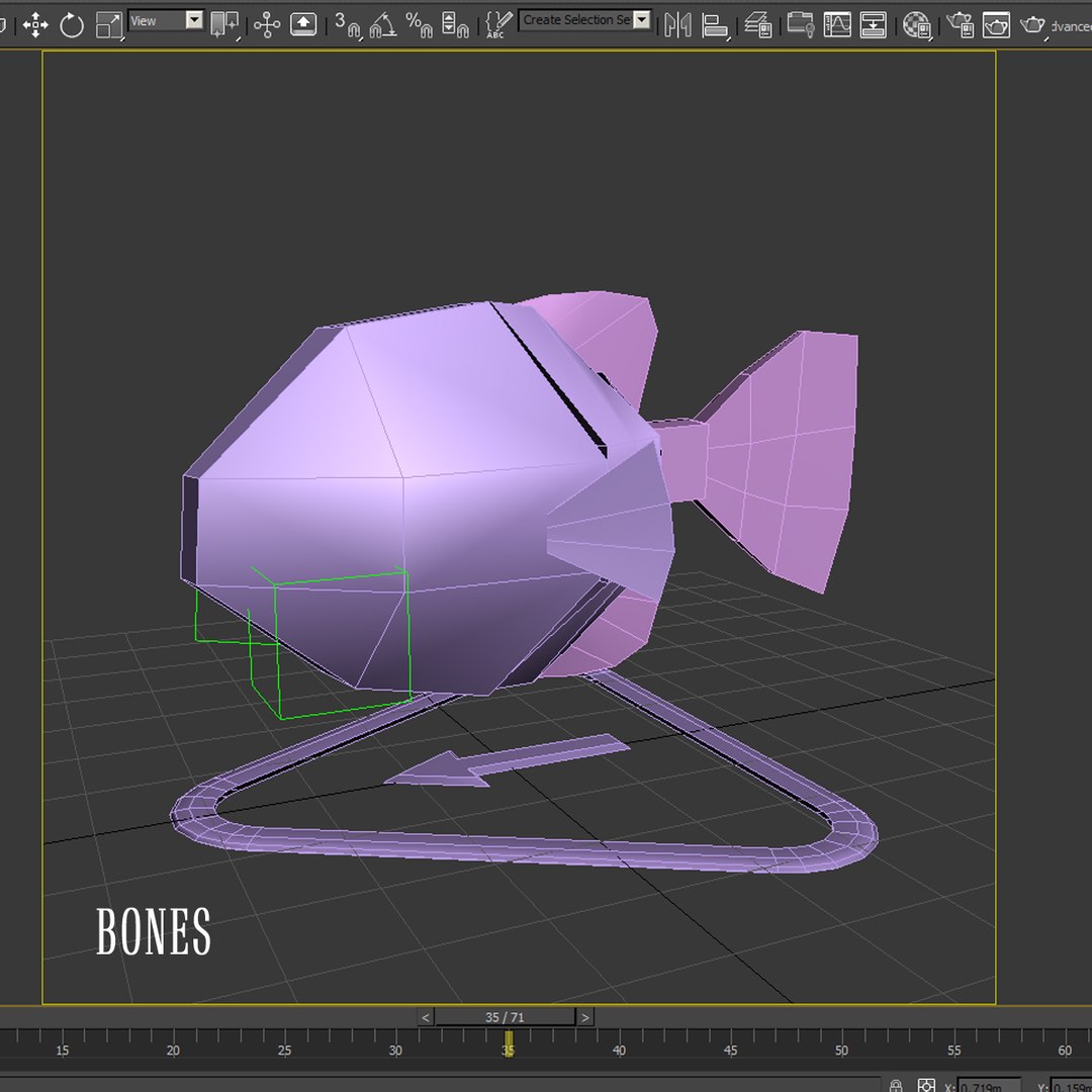 cartoon loran fish 3d model