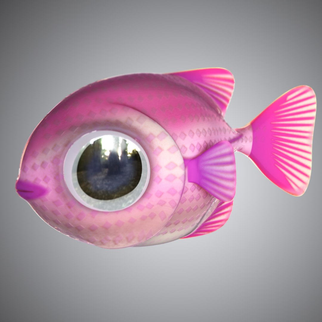 cartoon loran fish 3d model