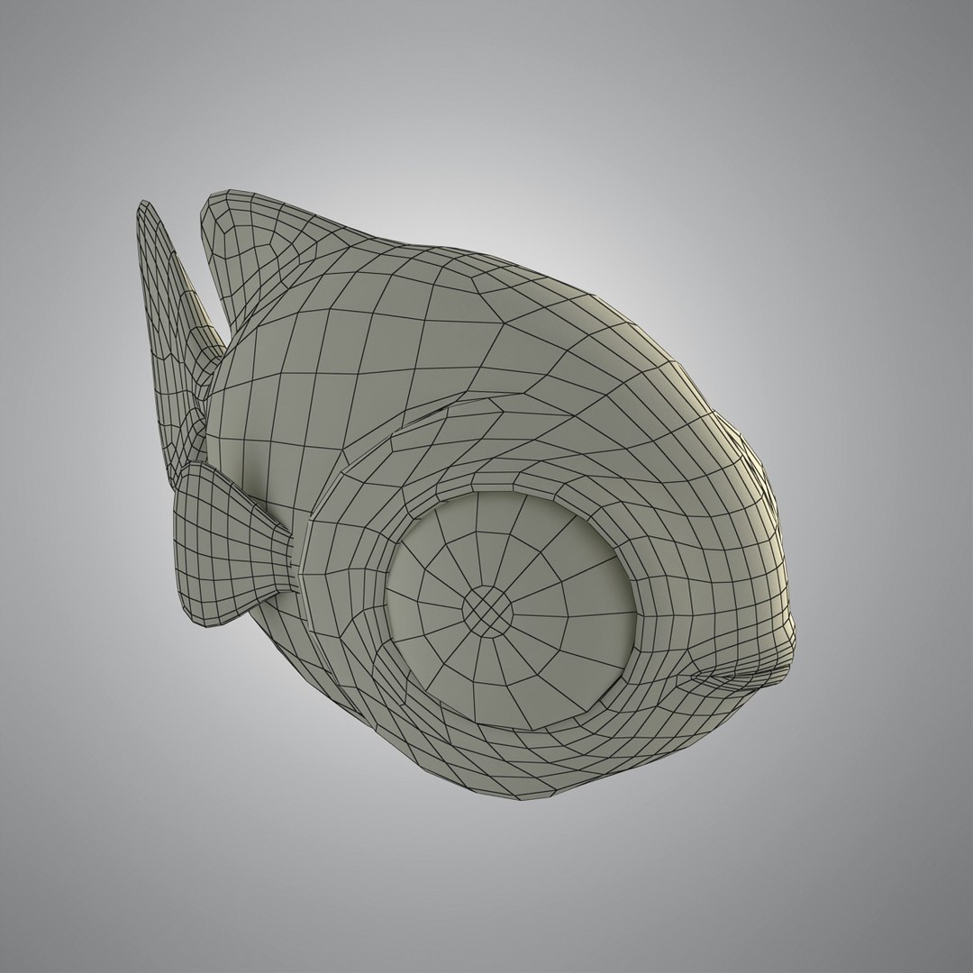 cartoon loran fish 3d model