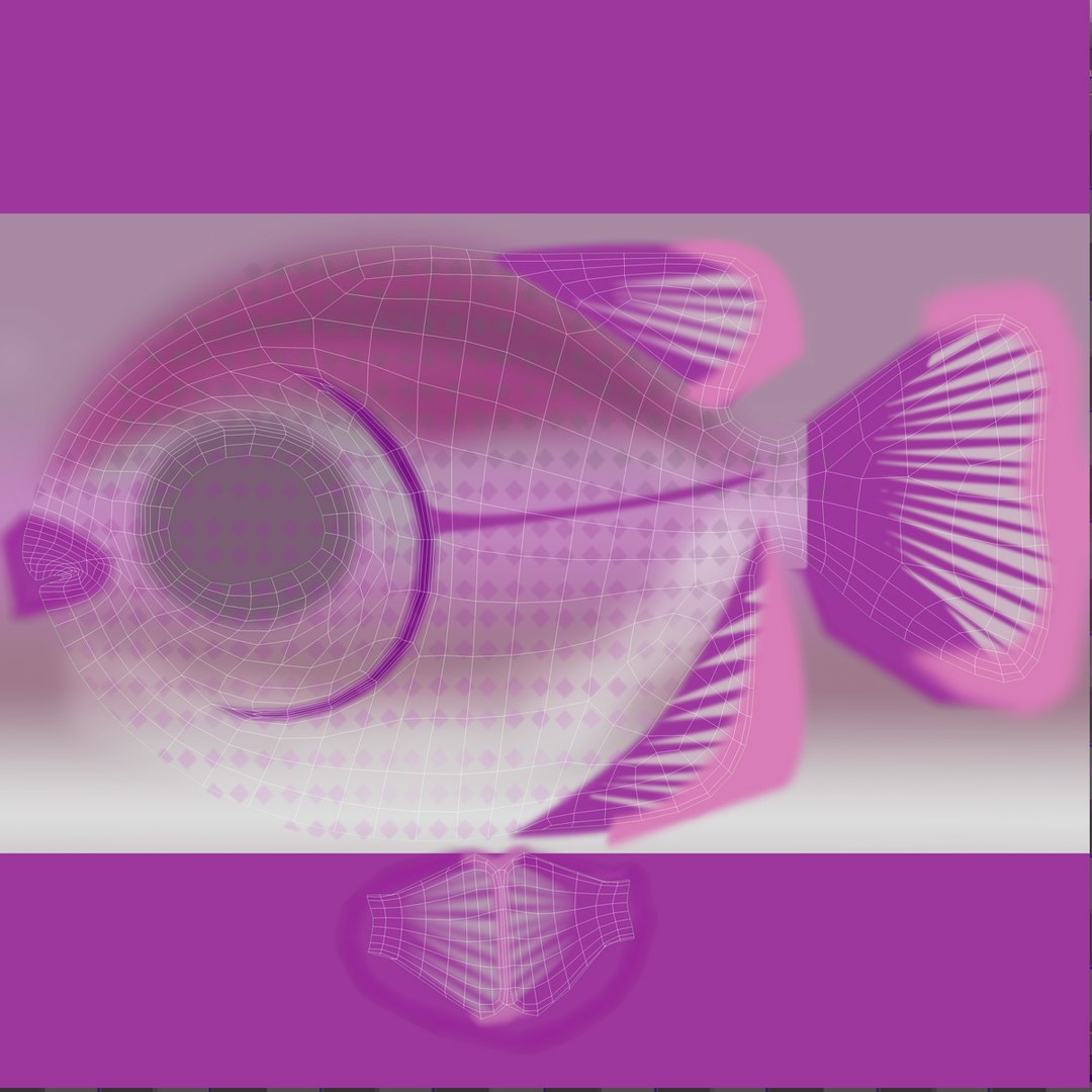 cartoon loran fish 3d model