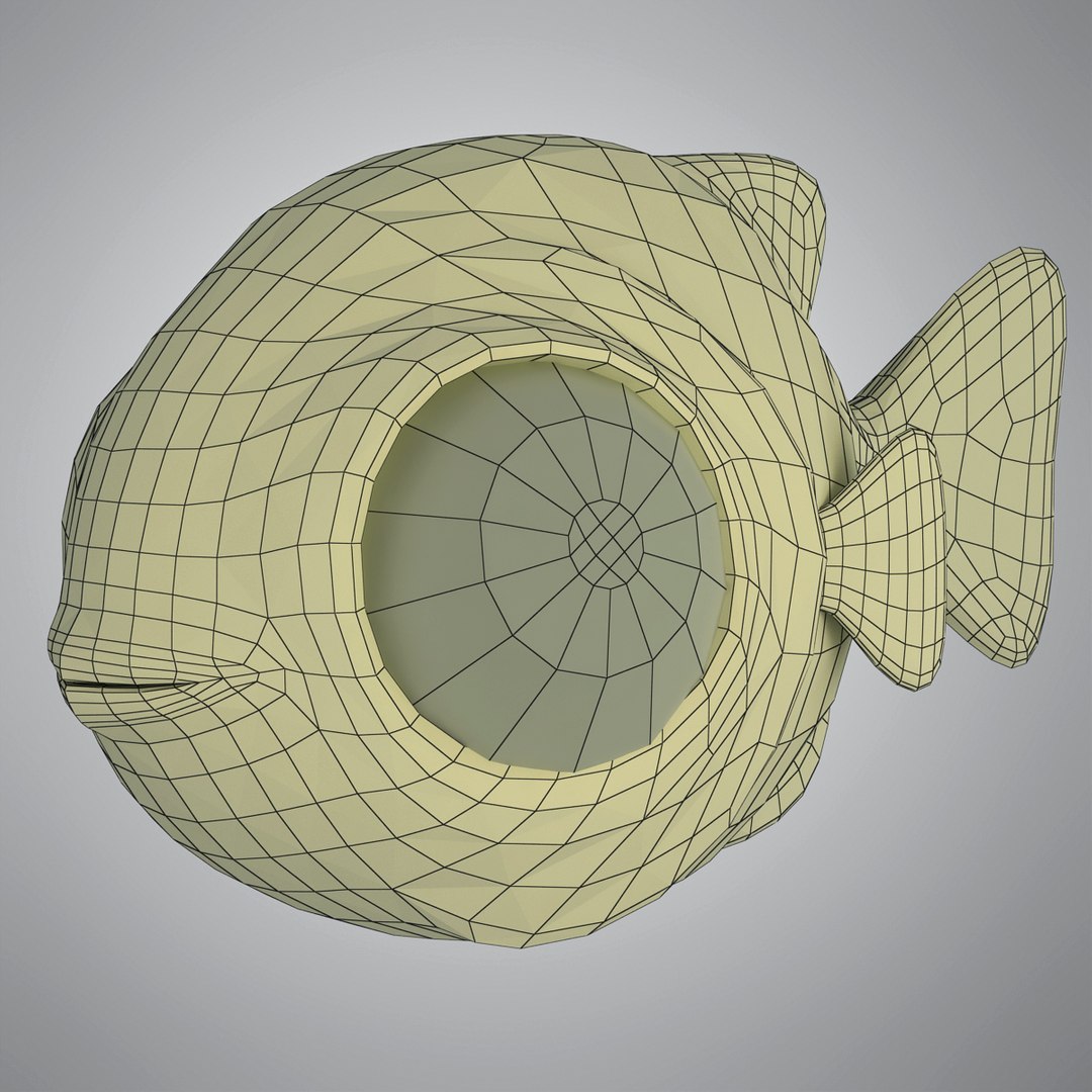 cartoon loran fish 3d model