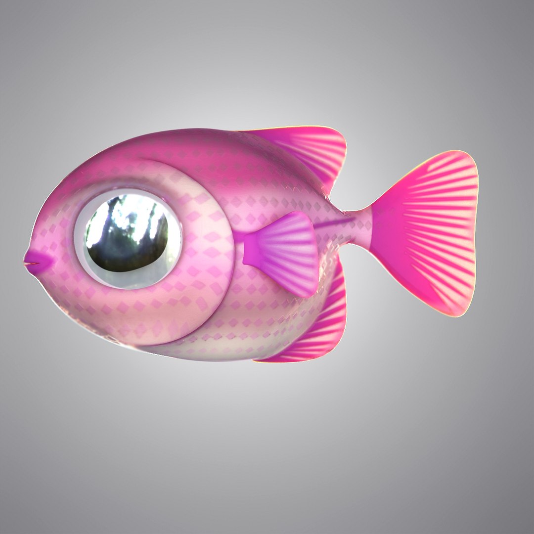 cartoon loran fish 3d model
