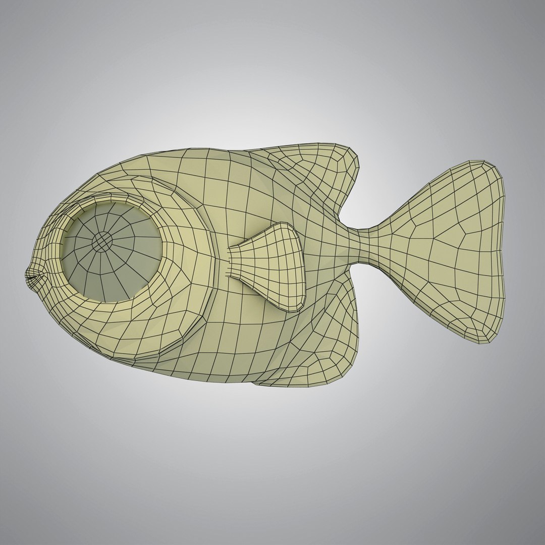 cartoon loran fish 3d model