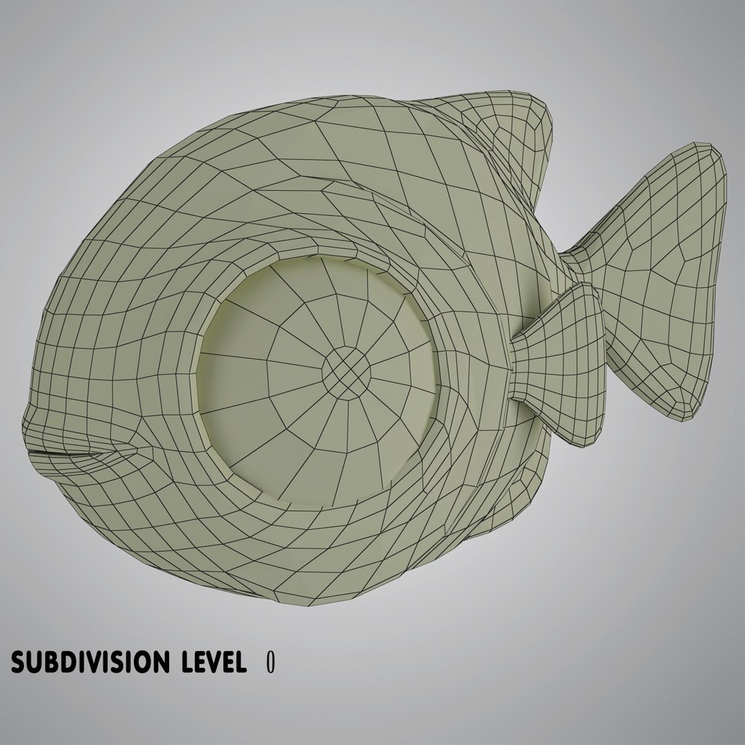 cartoon loran fish 3d model