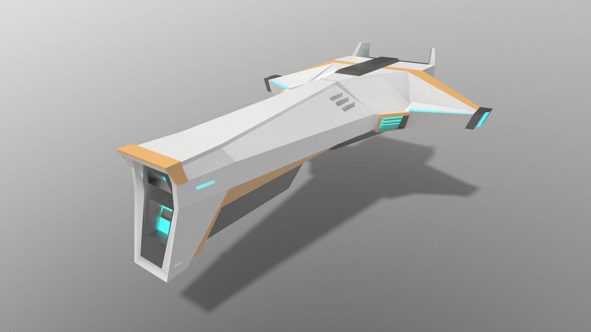 Low-poly Sci-fi Space Aircraft 3D - TurboSquid 1538256