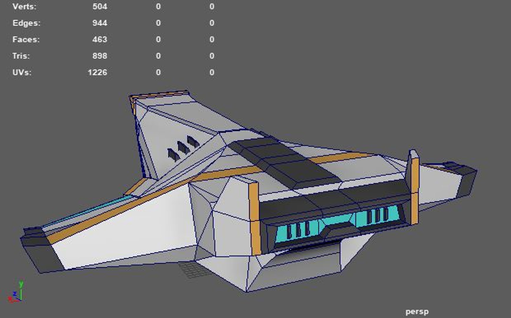 Low-poly Sci-fi Space Aircraft 3D - TurboSquid 1538256