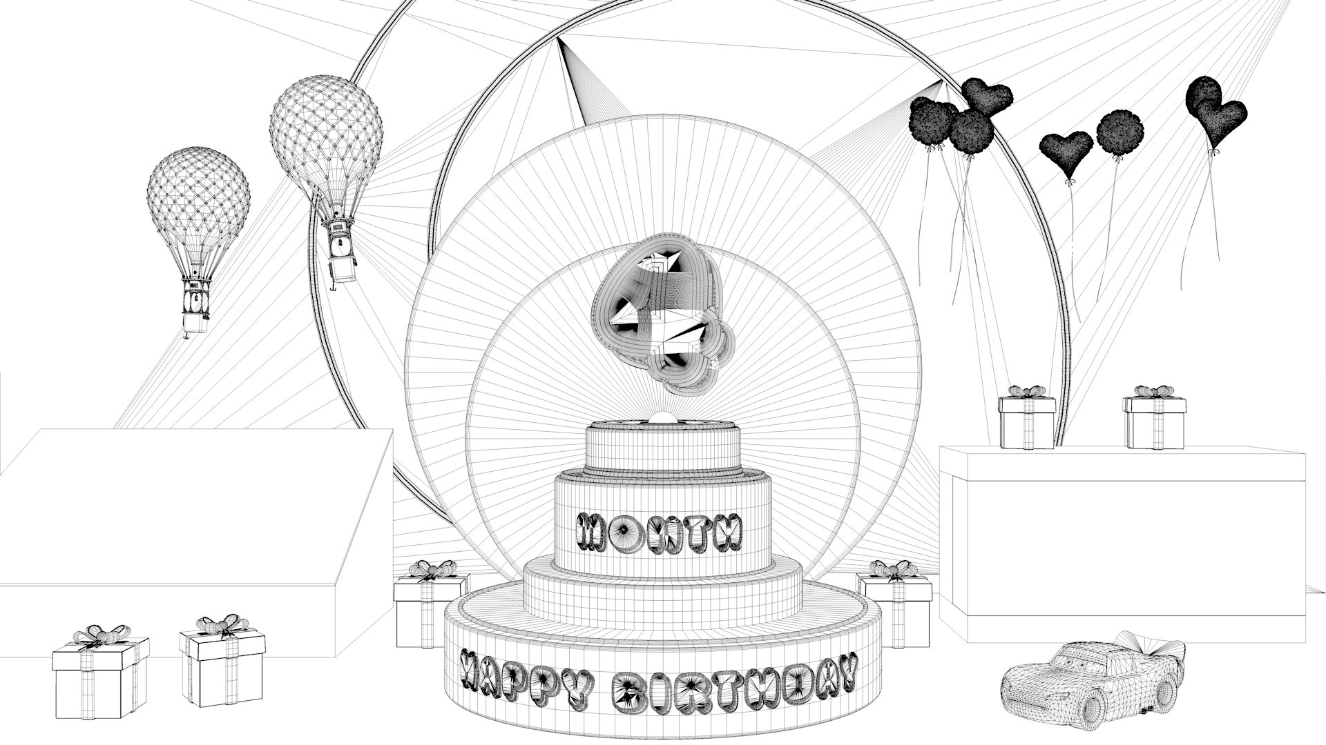 3D Happy Birthday Wishes - TurboSquid 2066006