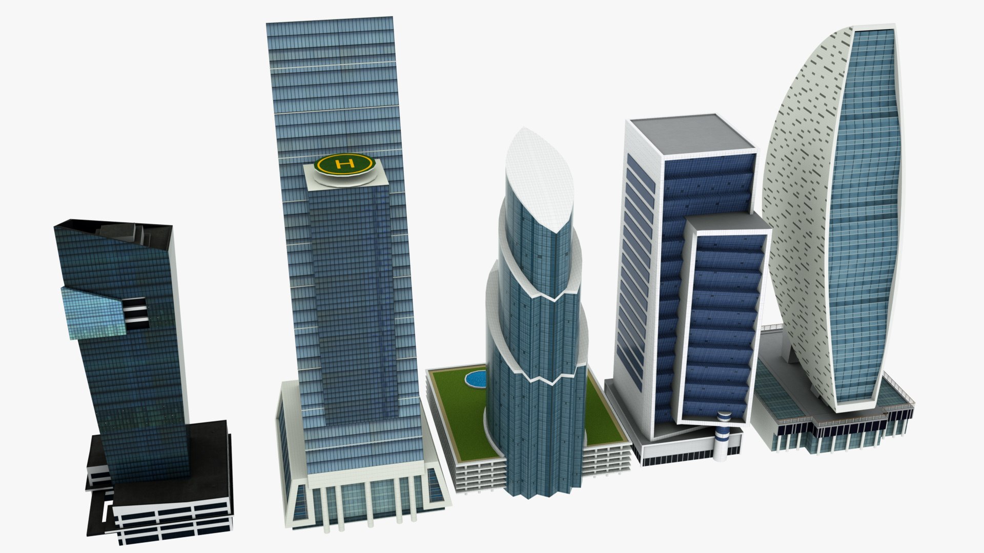 Dubai Skyscrapers 3D Model - TurboSquid 1485739