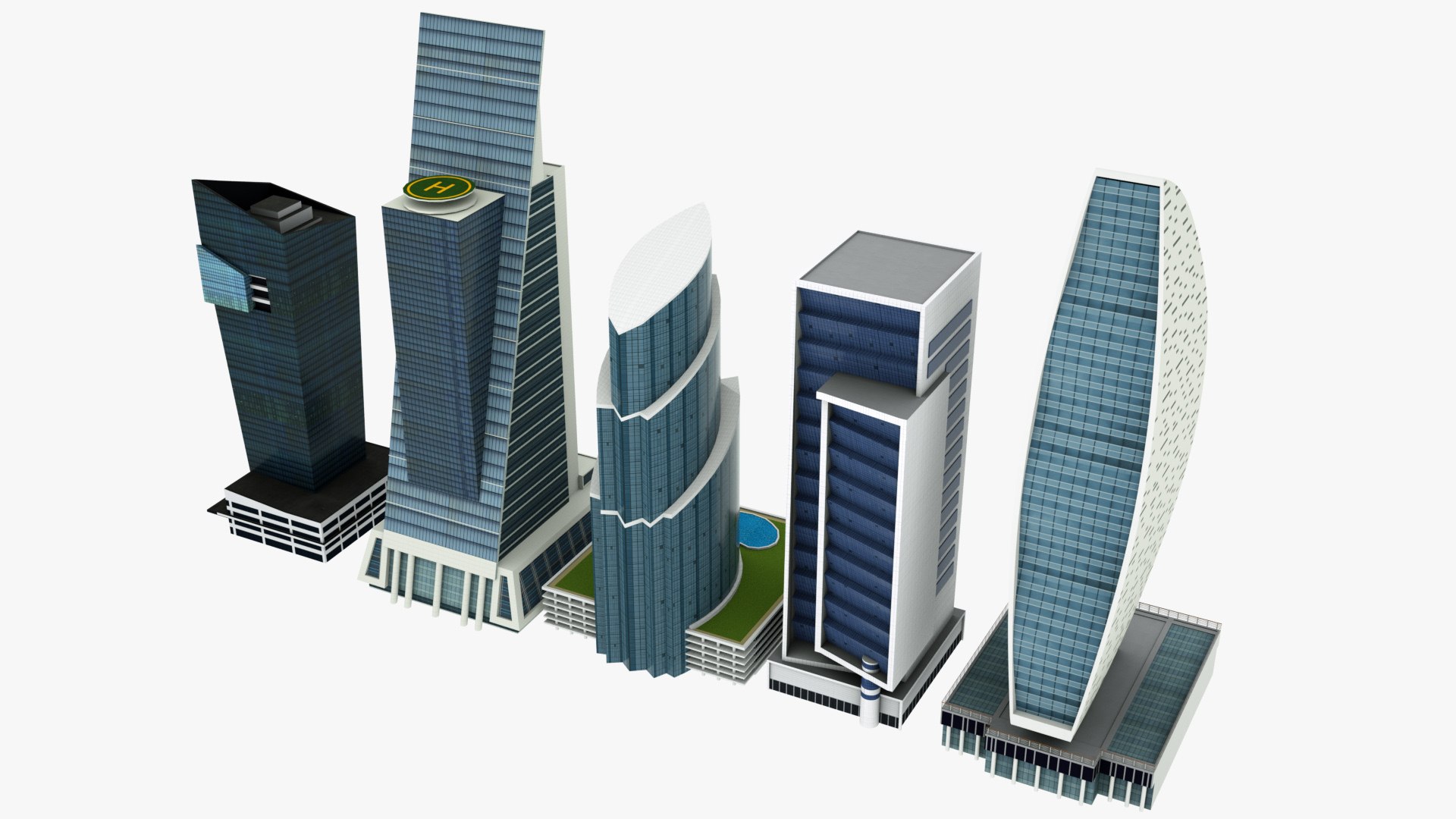 Dubai Skyscrapers 3D Model - TurboSquid 1485739