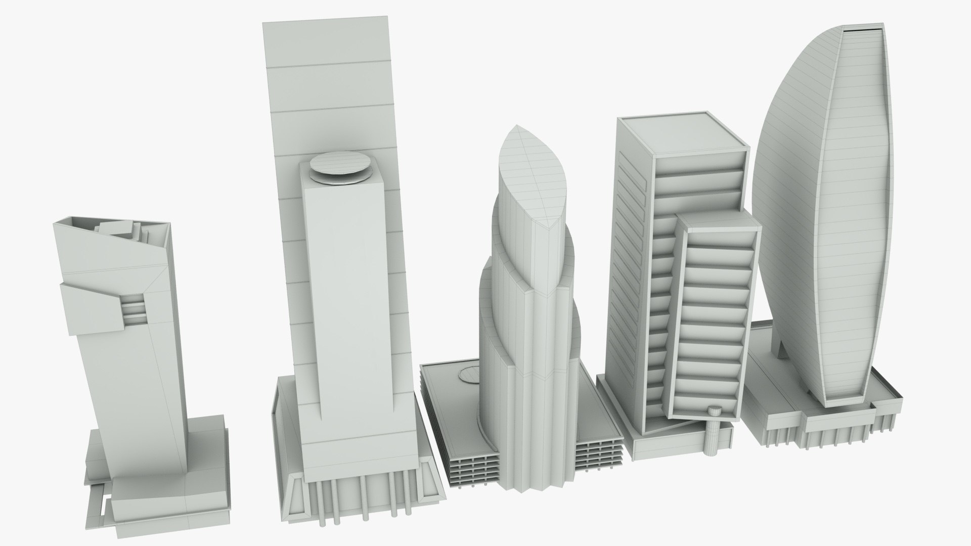 Dubai Skyscrapers 3D Model - TurboSquid 1485739