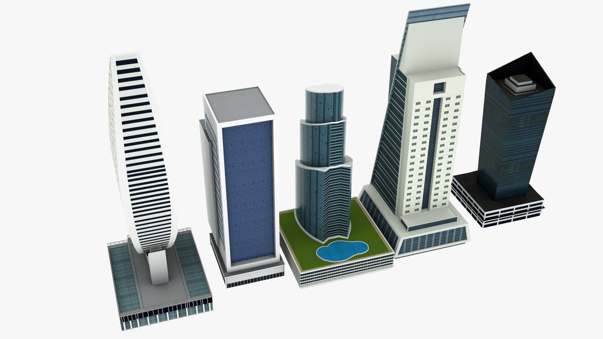 Dubai Skyscrapers 3D Model - TurboSquid 1485739