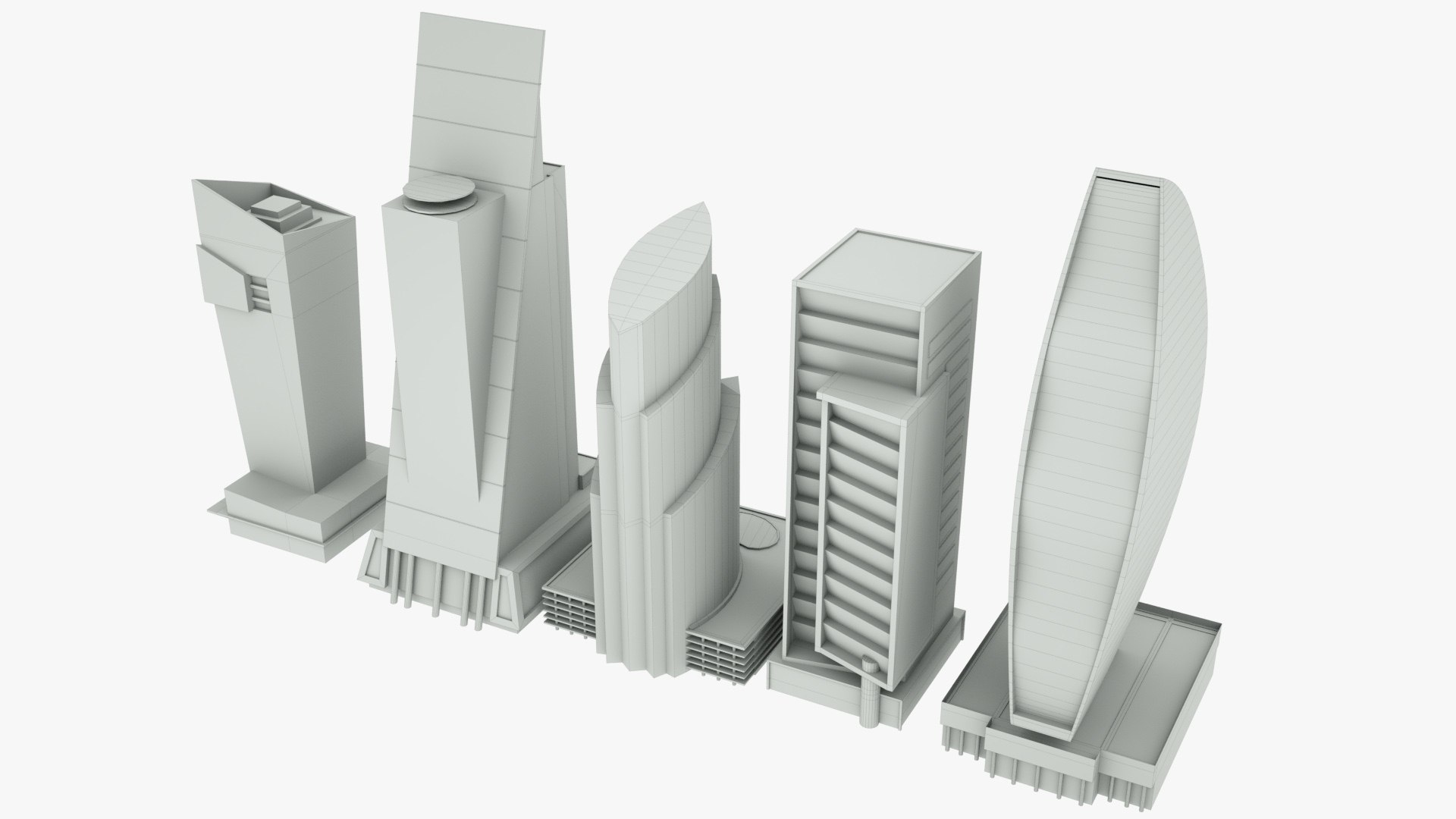 Dubai Skyscrapers 3D Model - TurboSquid 1485739