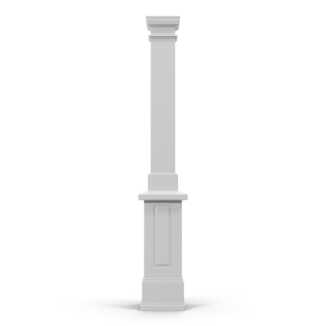 3d Smooth Modern Column Capital