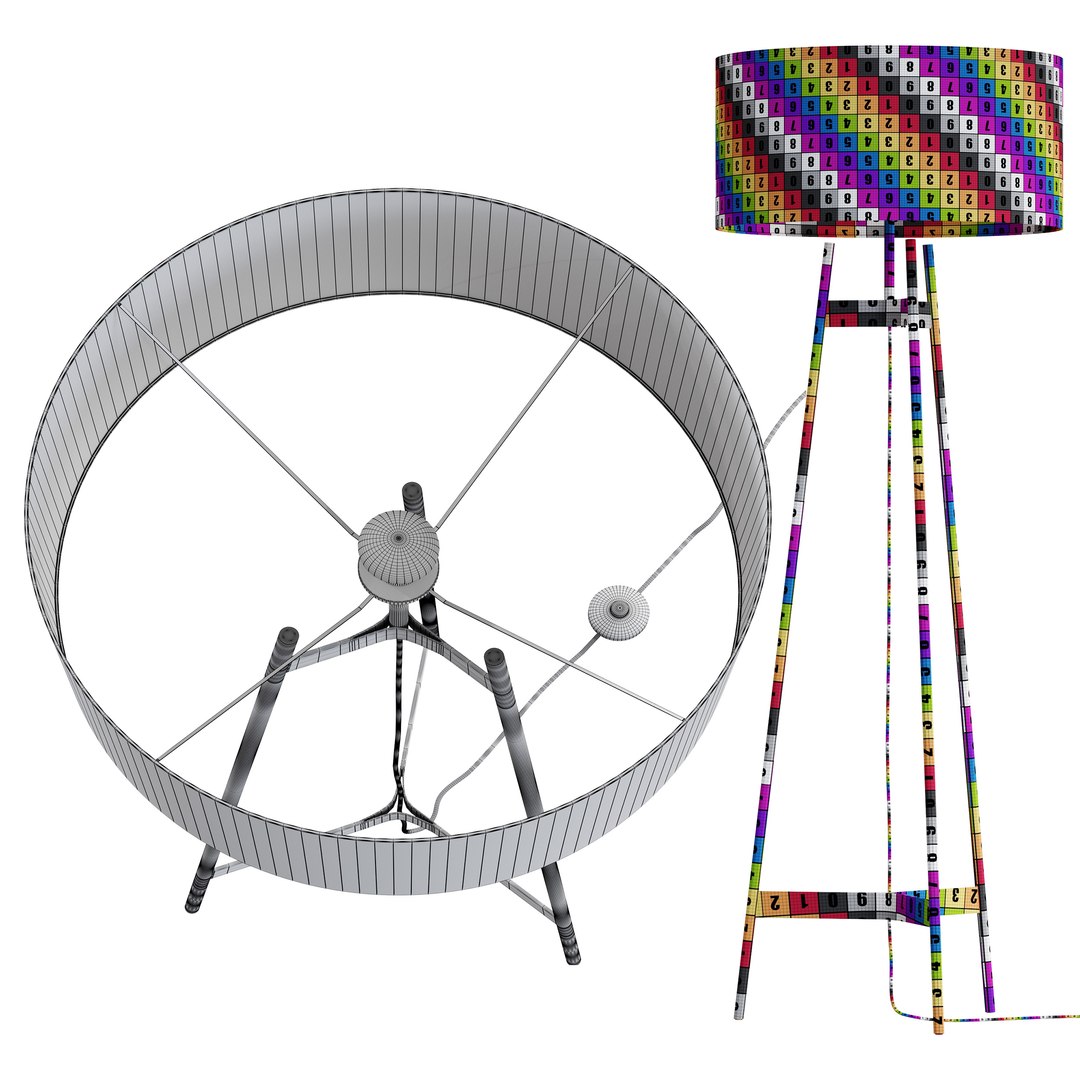 3D brace ombre floor lamp - TurboSquid 1625955