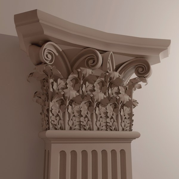 corinthian pilaster 3d model