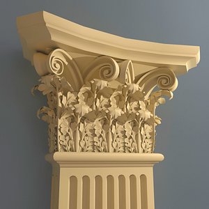corinthian column 3d max