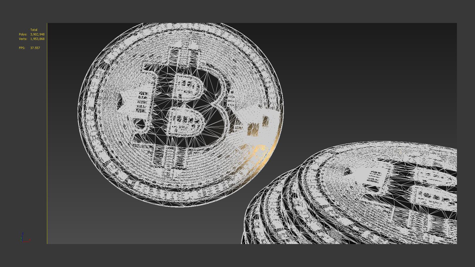 3D Coin Cartoon Bitcoin Prop Game Logo Symbol Metall Money - TurboSquid ...