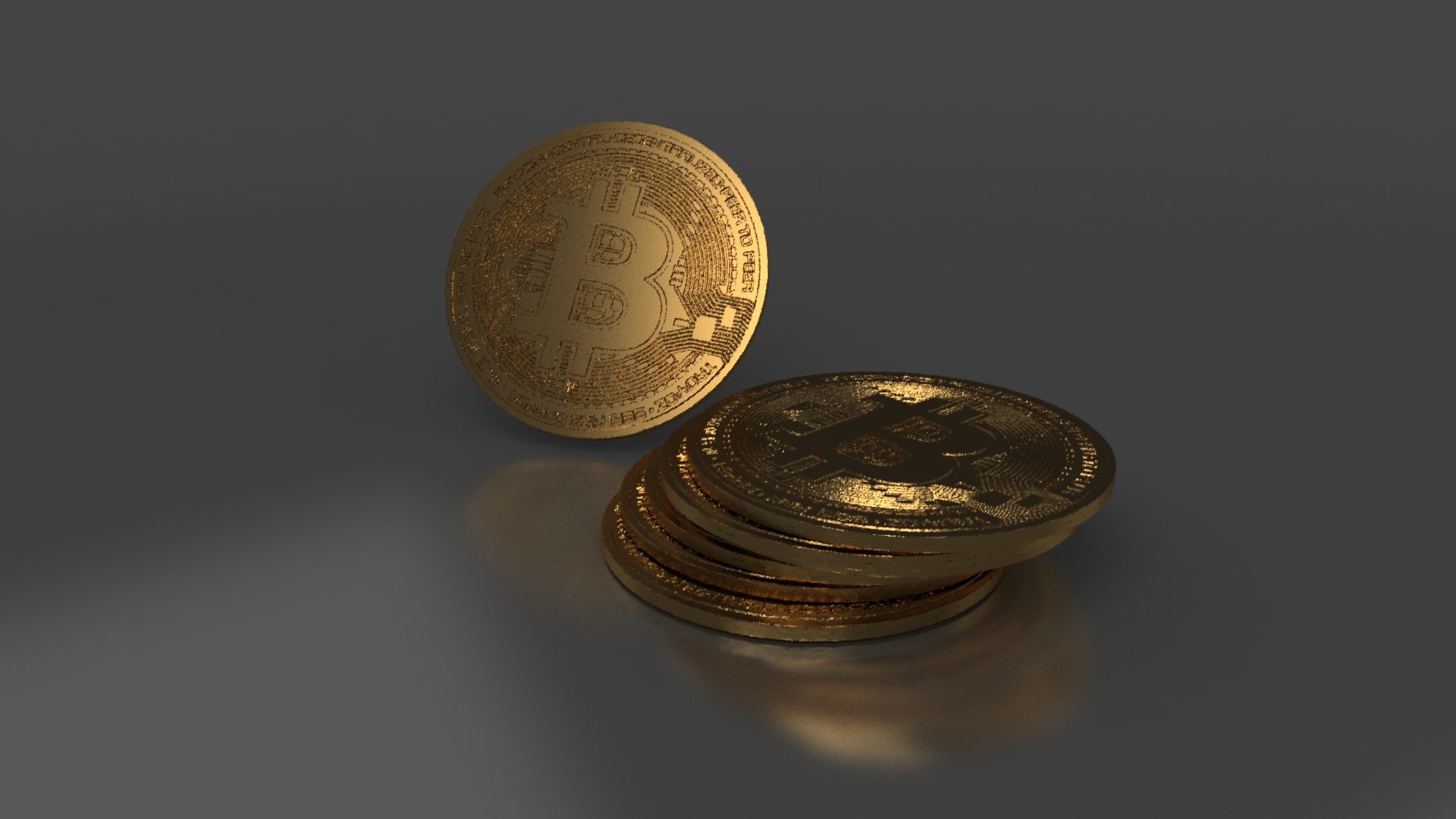 3D Coin Cartoon Bitcoin Prop Game Logo Symbol Metall Money - TurboSquid ...