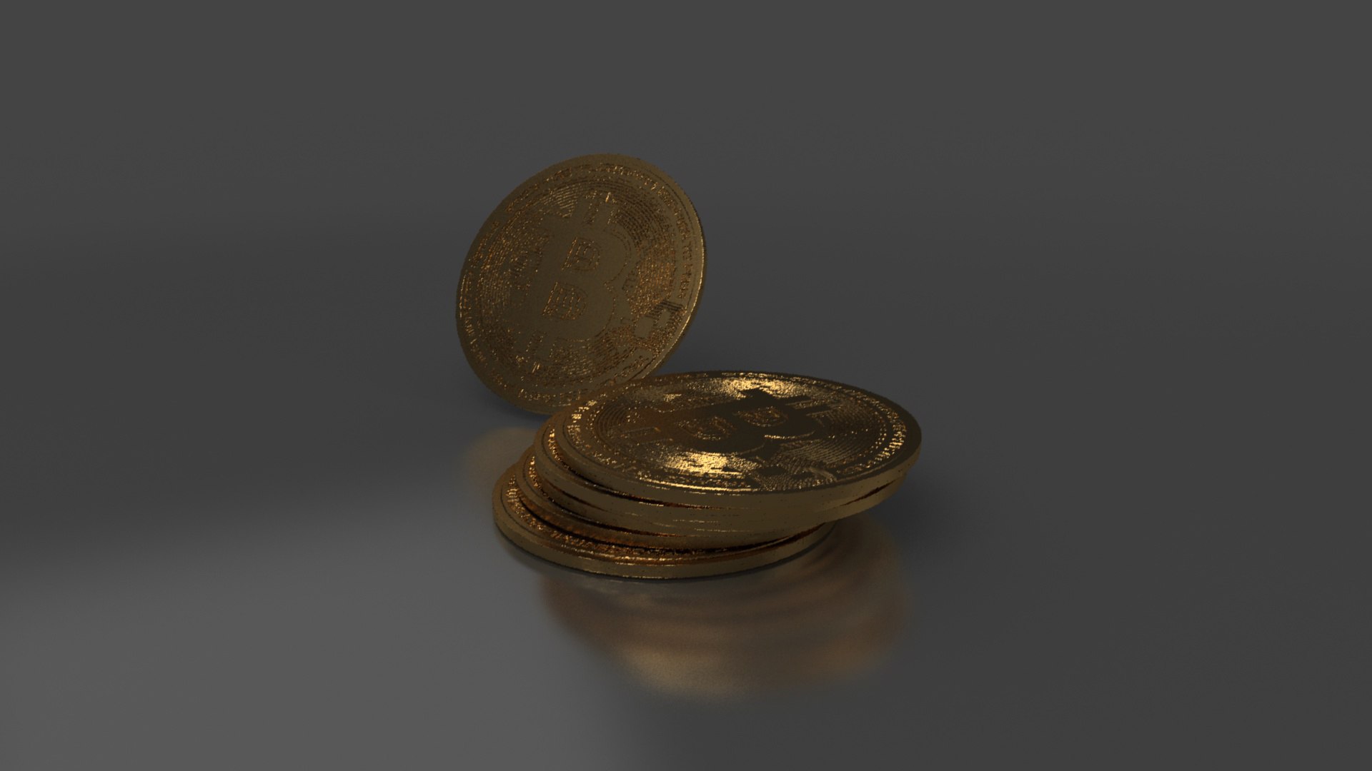 3D Coin Cartoon Bitcoin Prop Game Logo Symbol Metall Money - TurboSquid ...