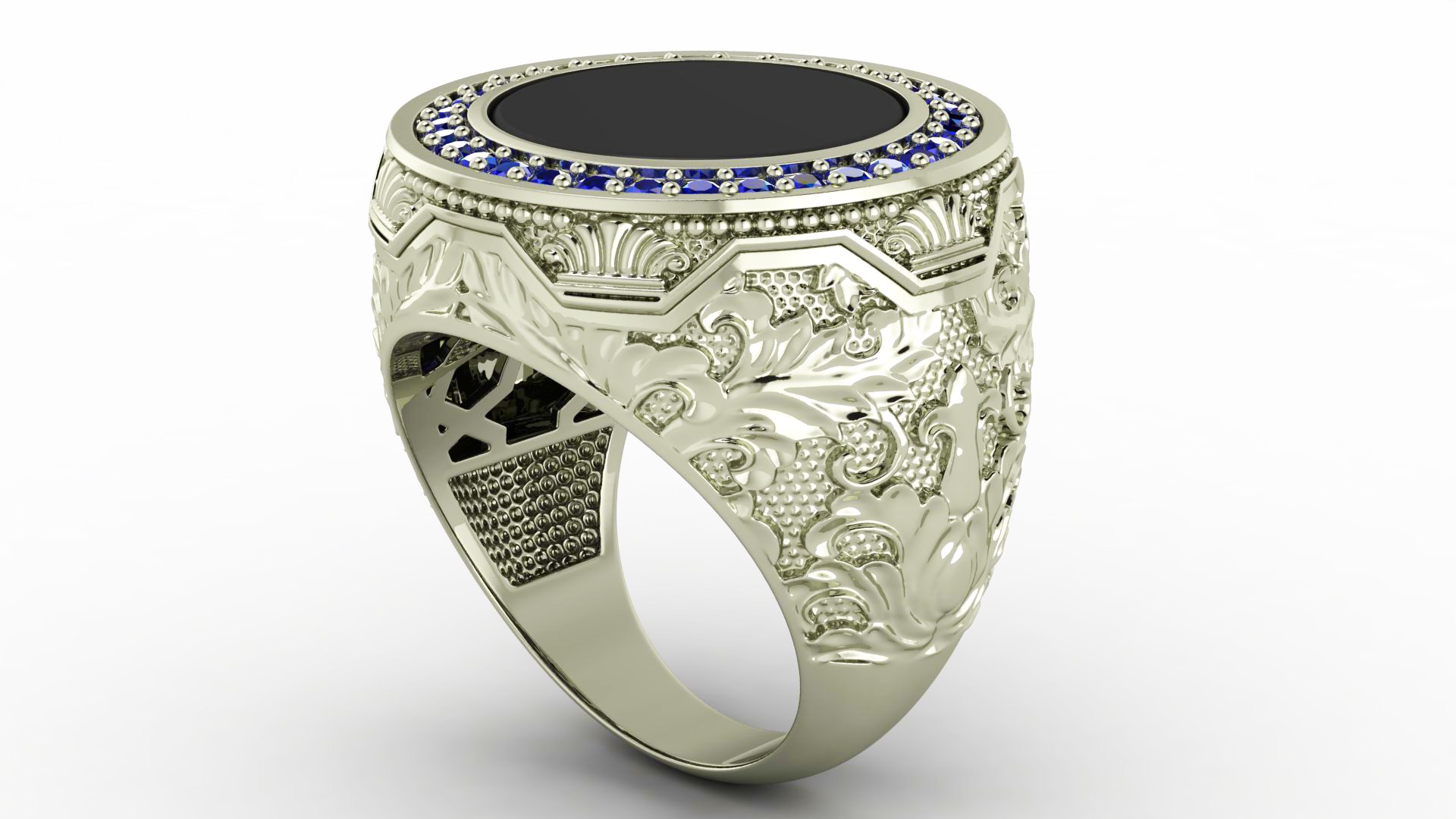 3D Fashion Men Ring Gemstone - TurboSquid 1976386