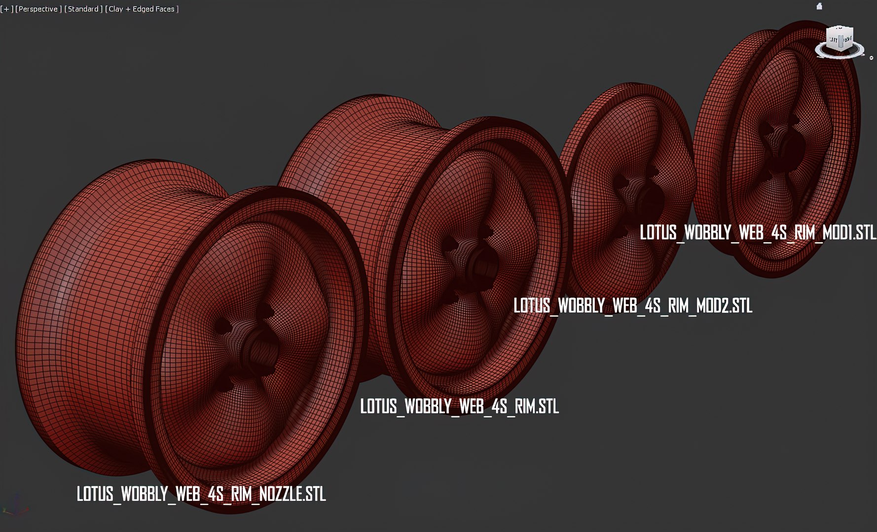 Lotus Wobbly Web Four Bolts Rim 3D Model - TurboSquid 1898532