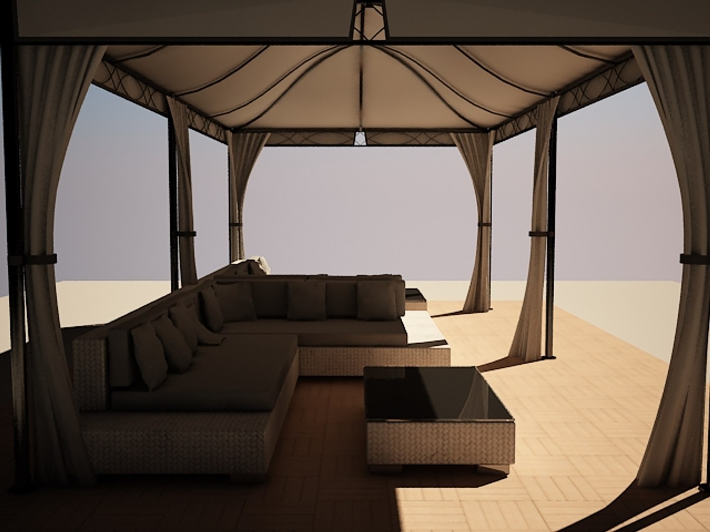 Tent Sofas Exterior 3d Max