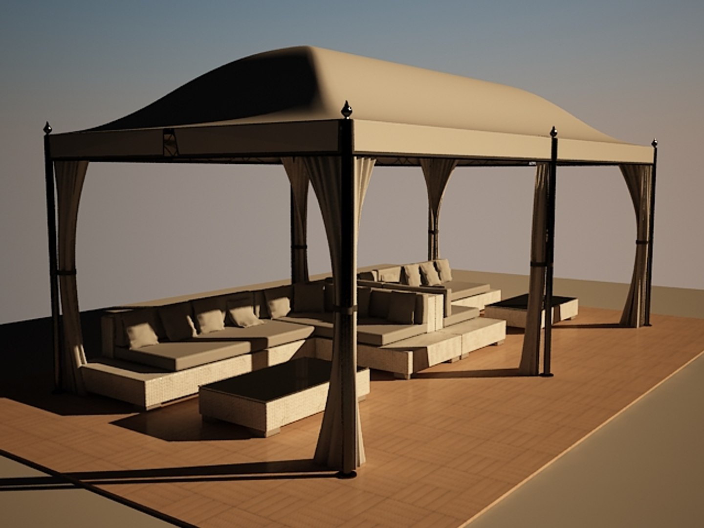 Tent Sofas Exterior 3d Max