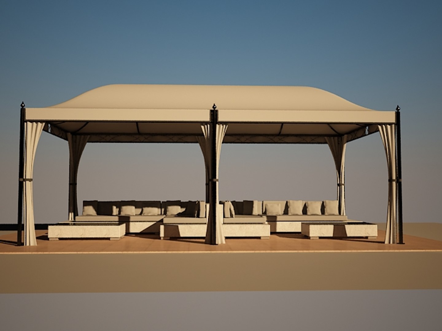Tent Sofas Exterior 3d Max