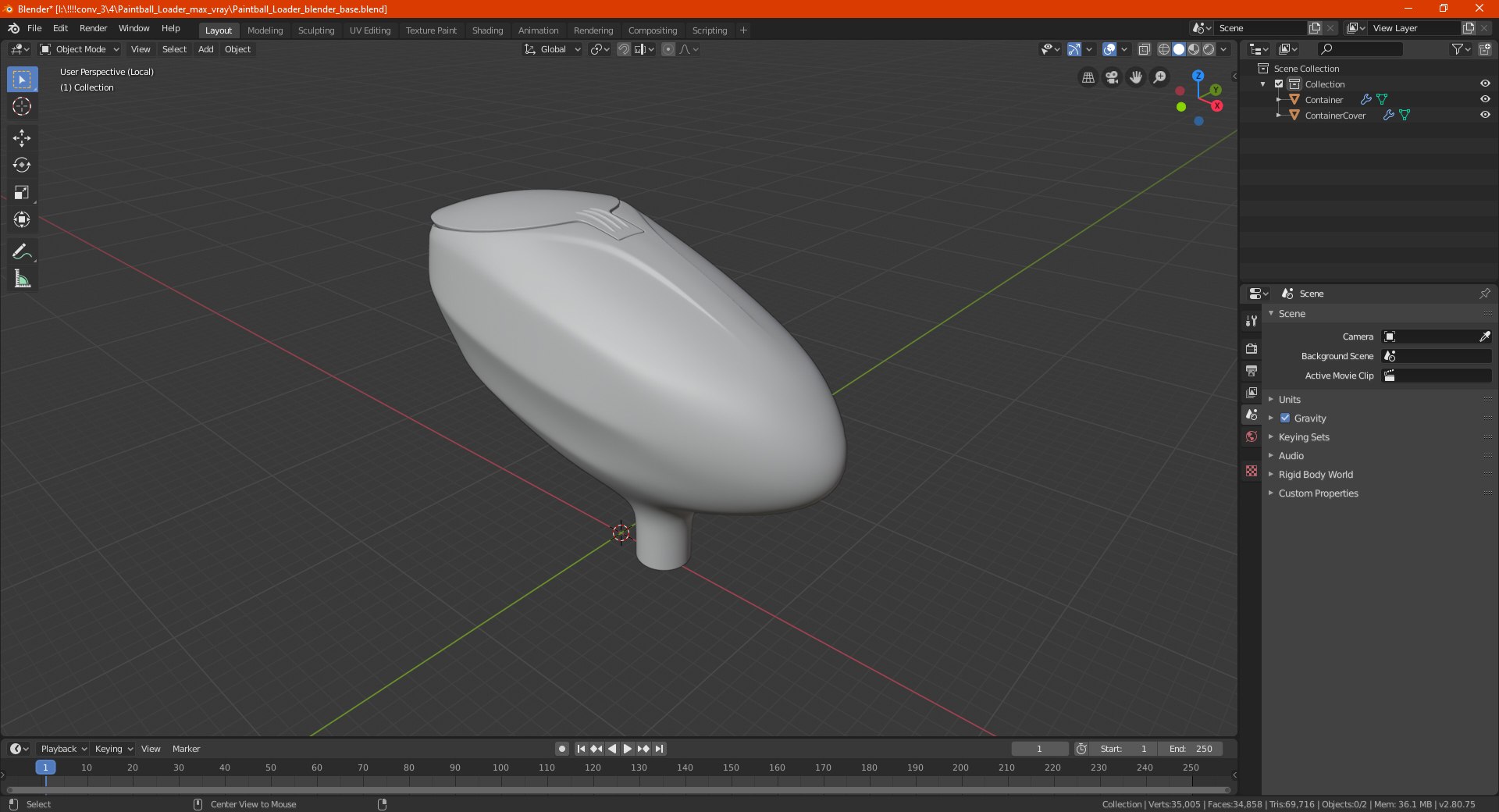 Paintball Loader 3D Model - TurboSquid 1857928