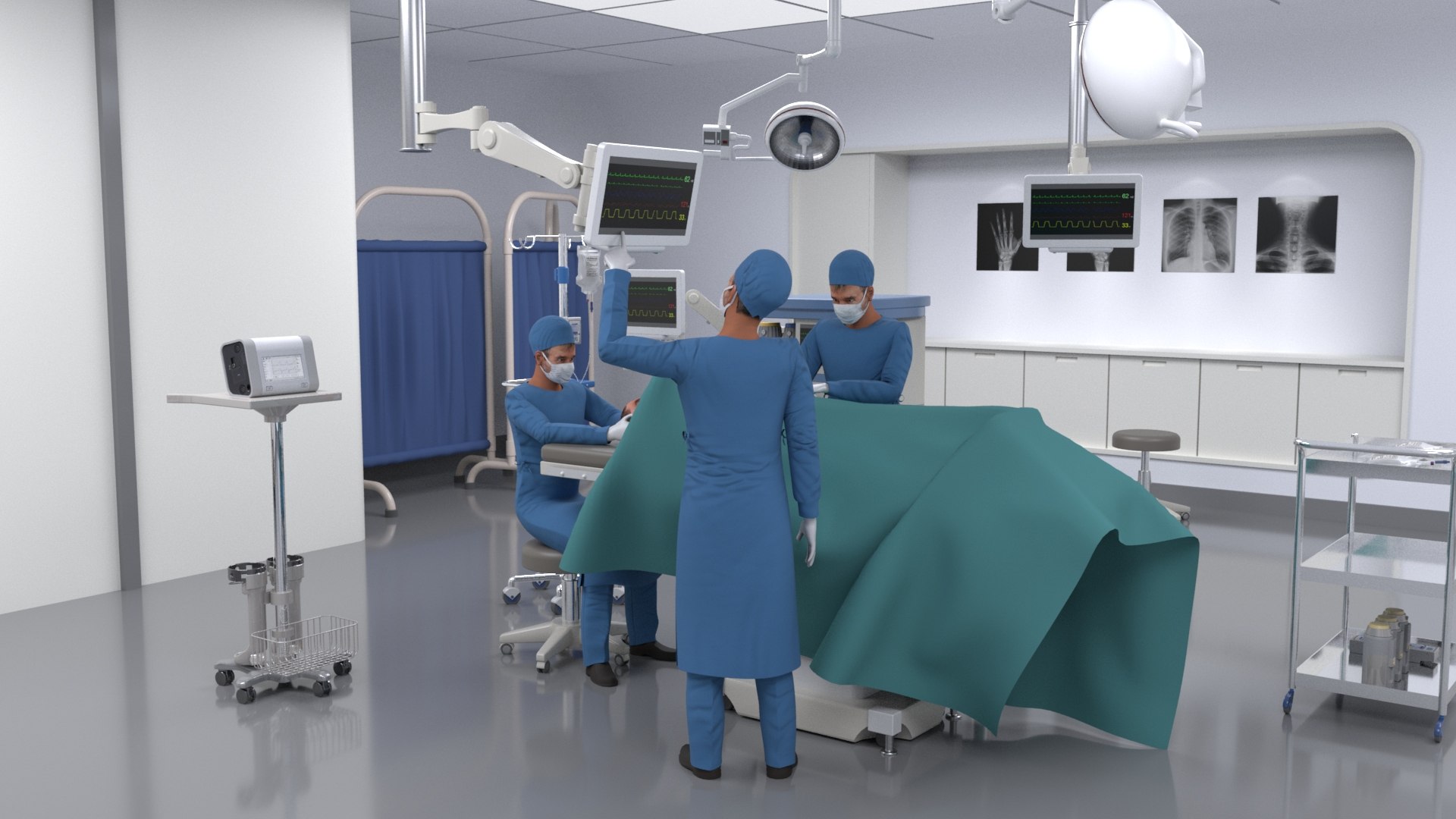 Perioperative Room 3D Model - TurboSquid 2064564