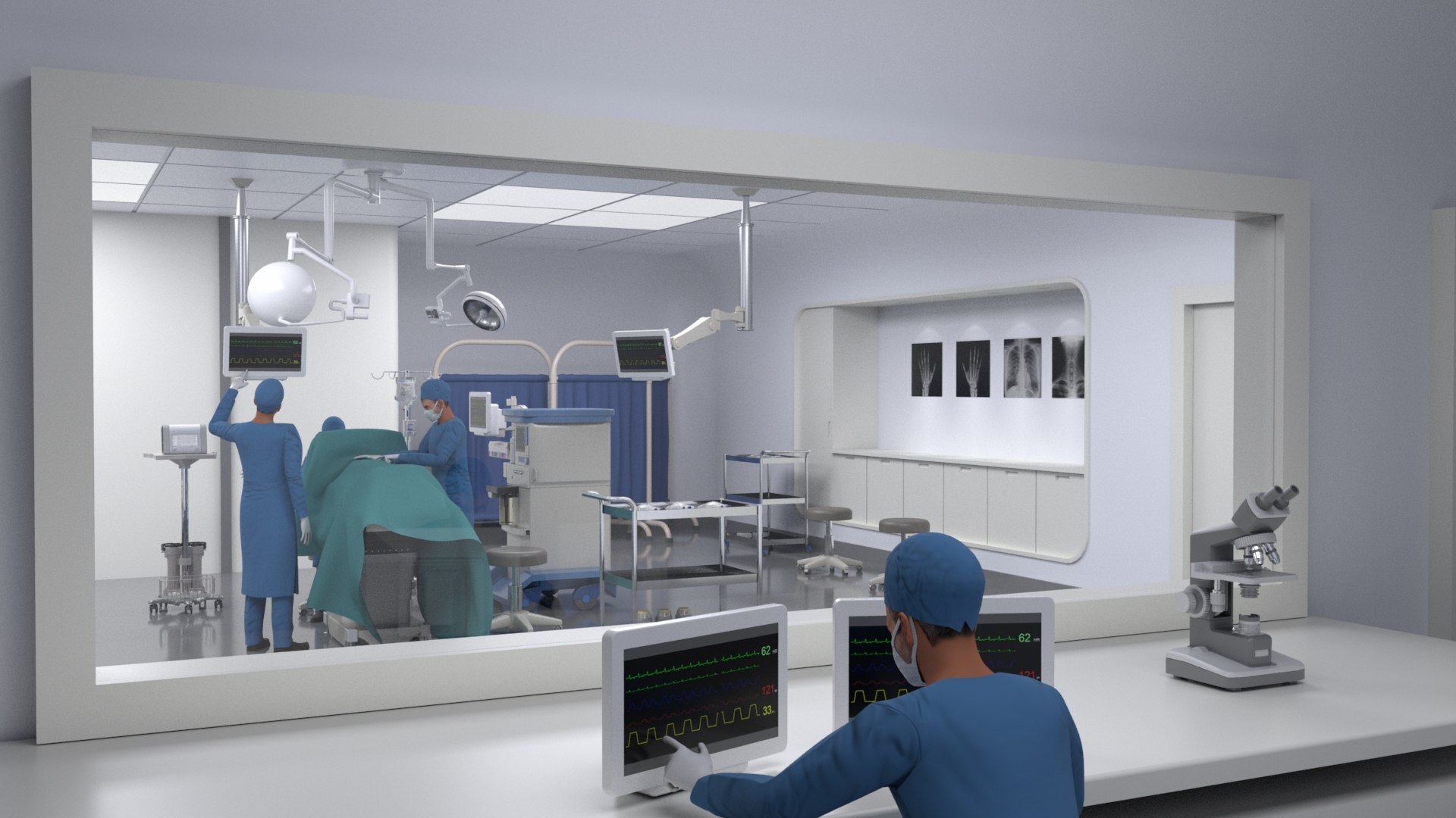 Perioperative Room 3D Model - TurboSquid 2064564