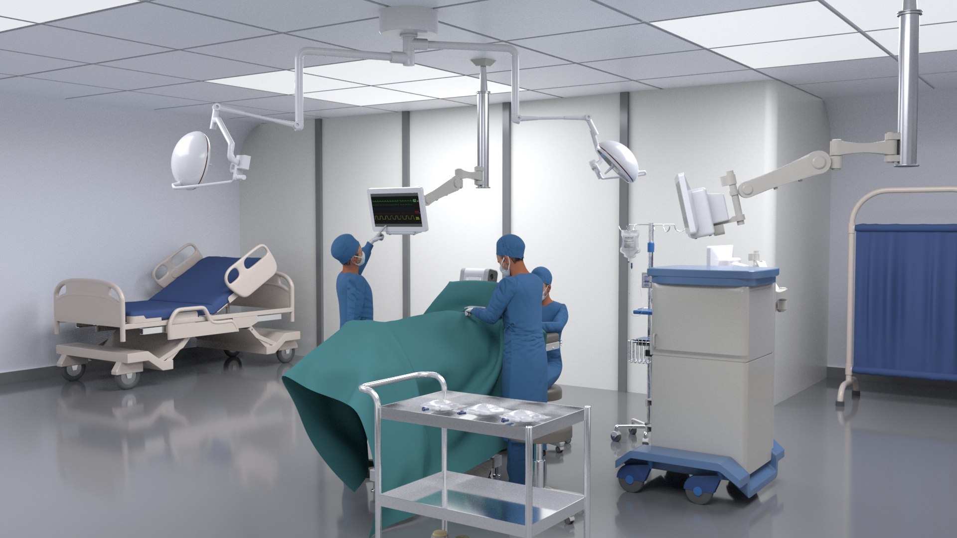 Perioperative Room 3D Model - TurboSquid 2064564