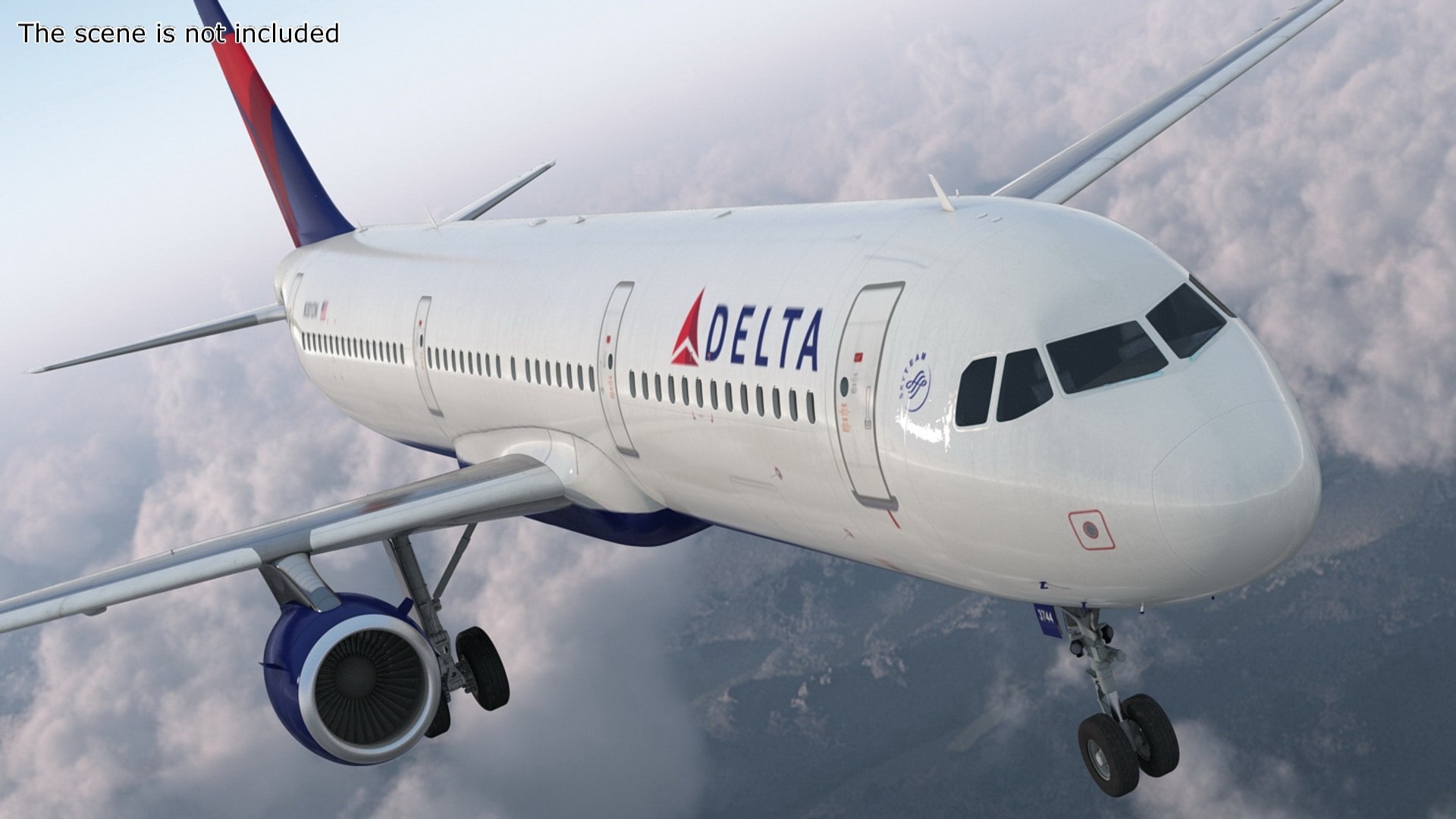 3D Delta Airlines Airbus A321 With Interior And Doors - TurboSquid 2377399