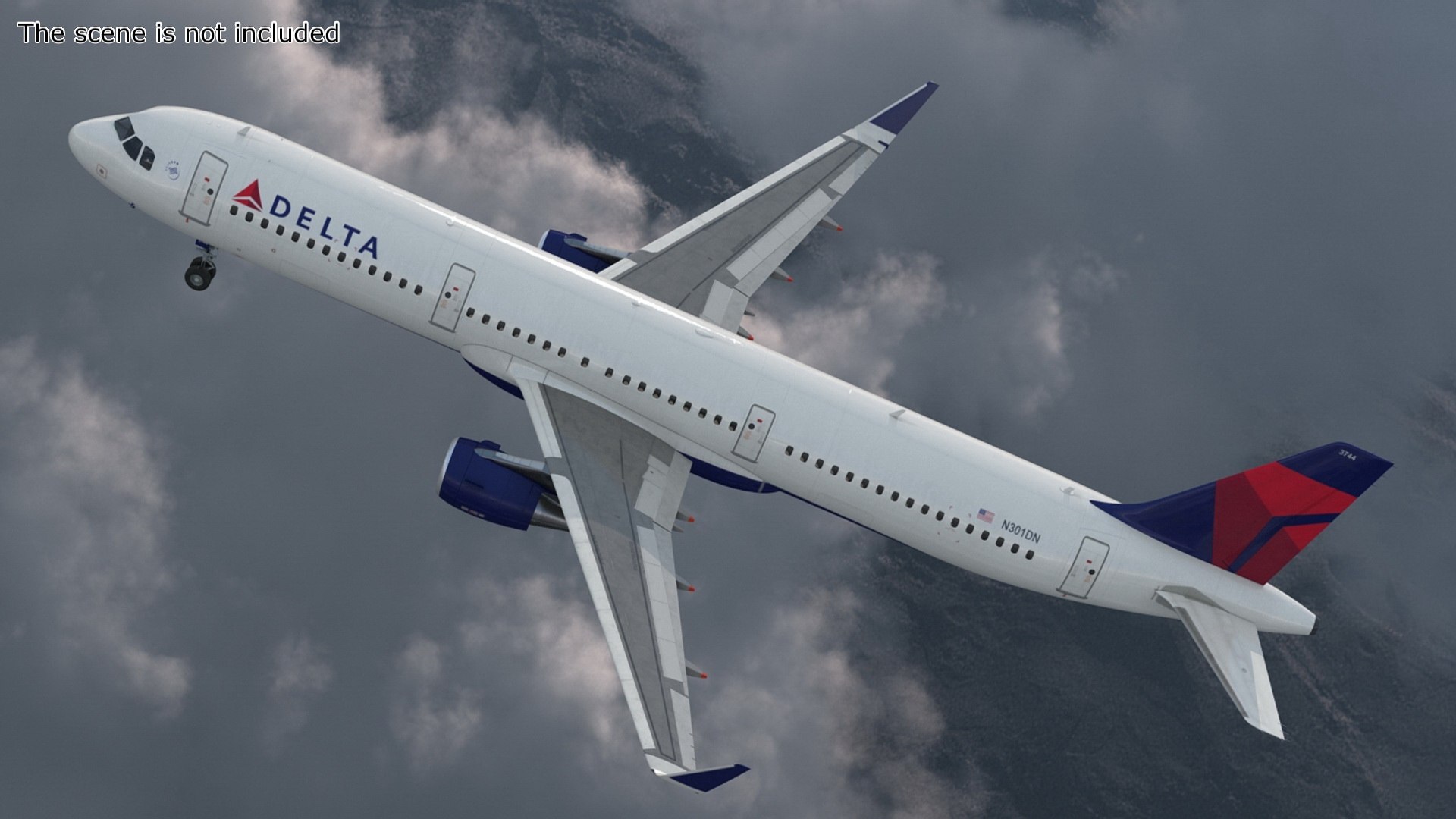 3D Delta Airlines Airbus A321 With Interior And Doors - TurboSquid 2377399