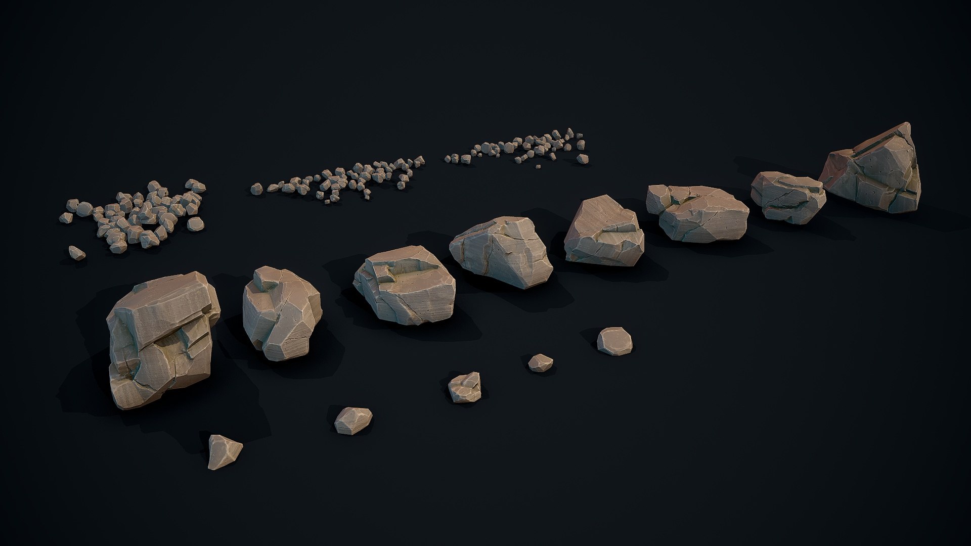 3D Stylized Gray Stone Small - TurboSquid 2135198