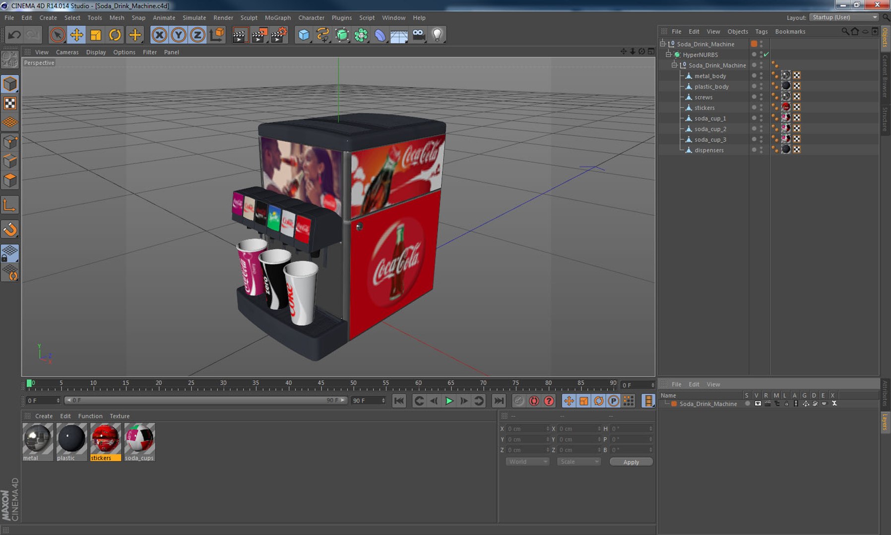 Soda drink machine 3D model - TurboSquid 1294022