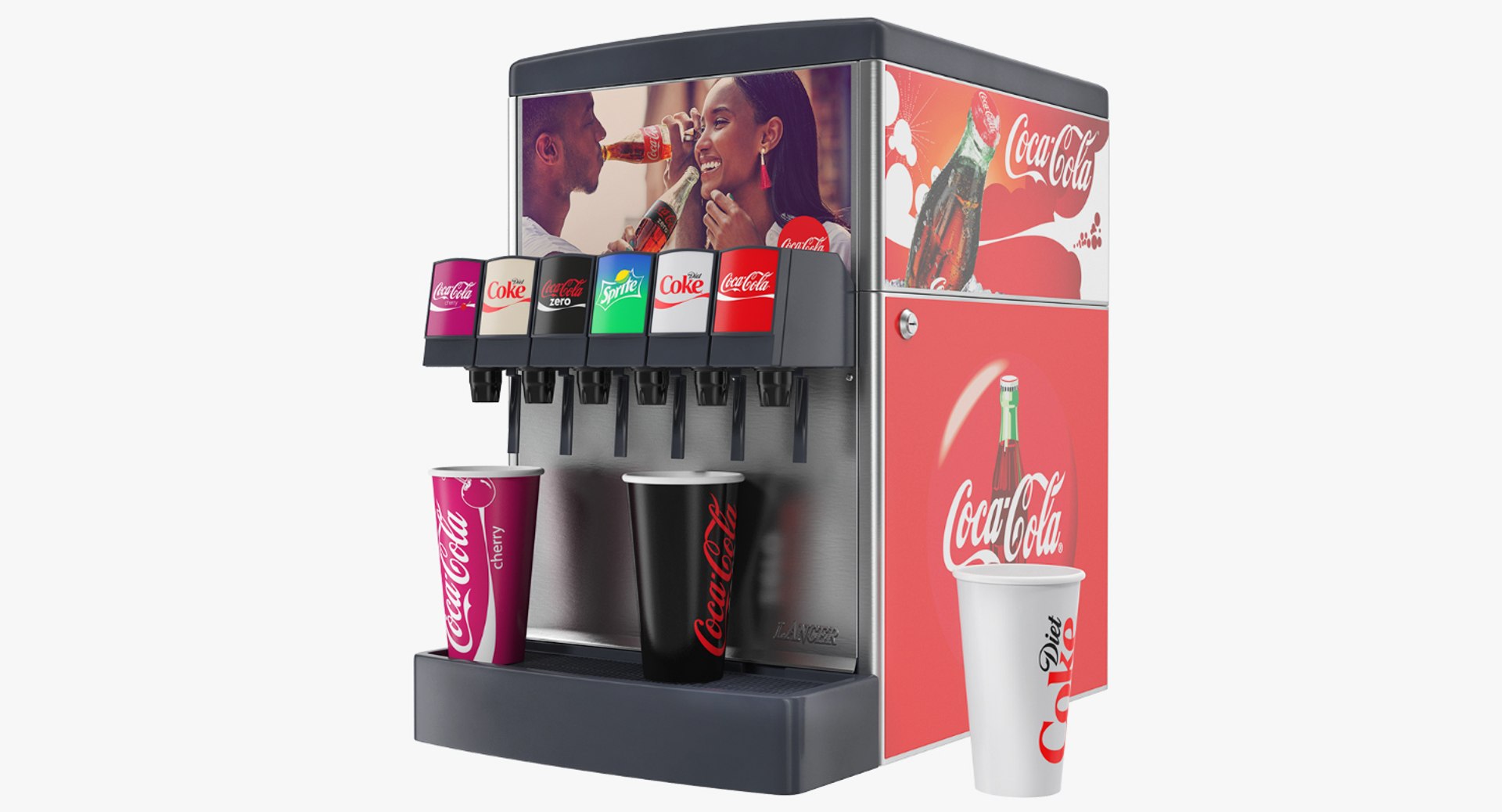 Soda drink machine 3D model - TurboSquid 1294022