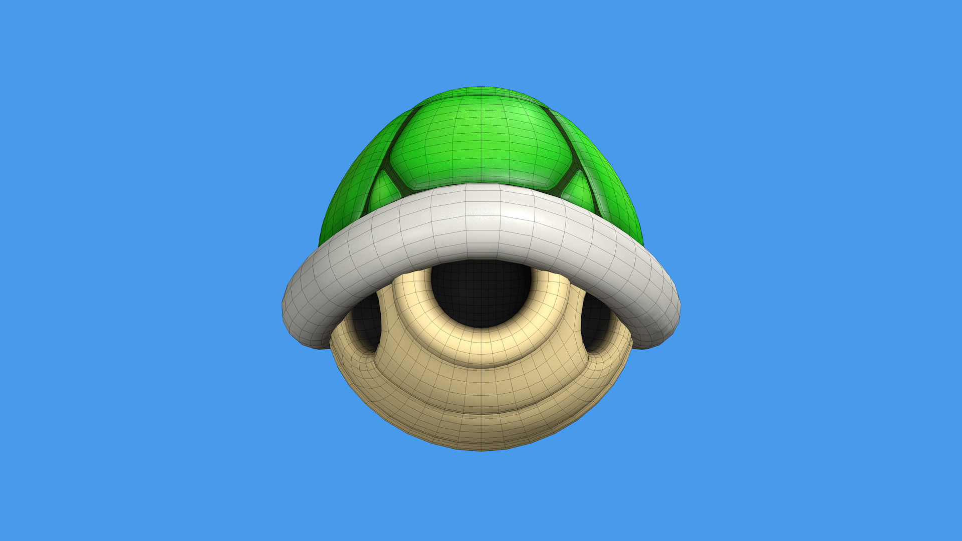 Mario Bros Koopa Shell Green Cinematic 3D Model - TurboSquid 2059829