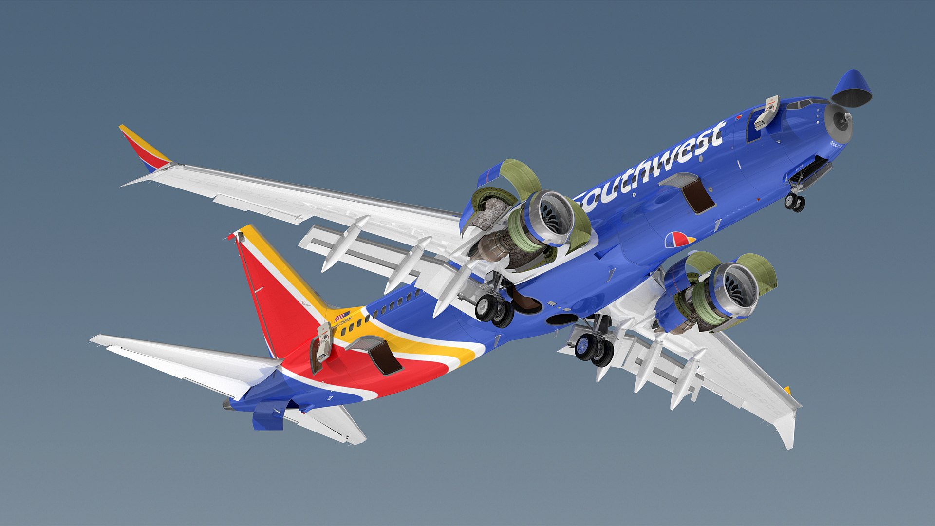 3D Boeing 737-8 MAX Southwest Airlines model - TurboSquid 1990939