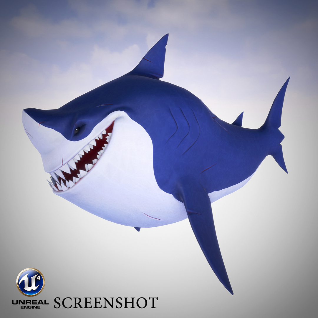 3d ready shark model