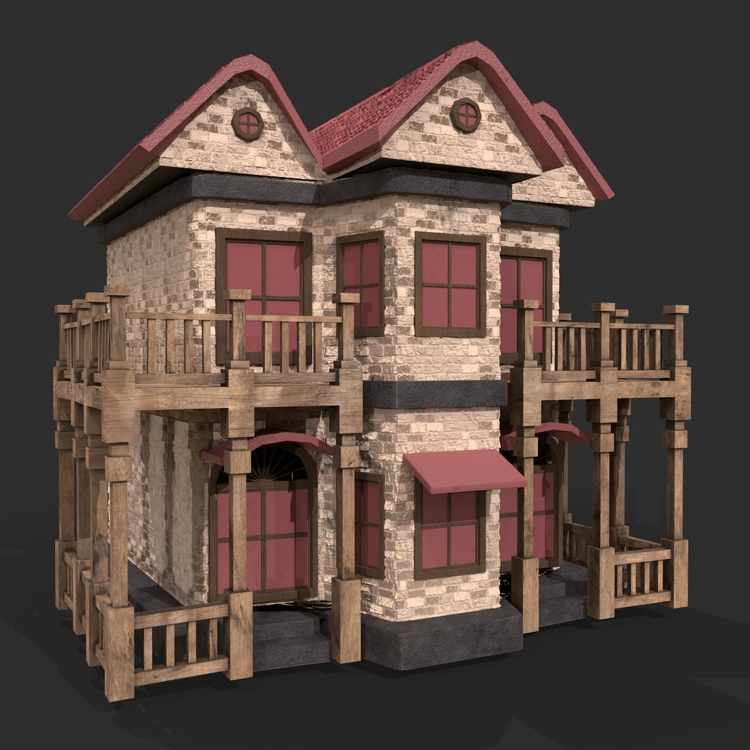 3D 3D Game House With PBR Texturing Model - TurboSquid 2007010