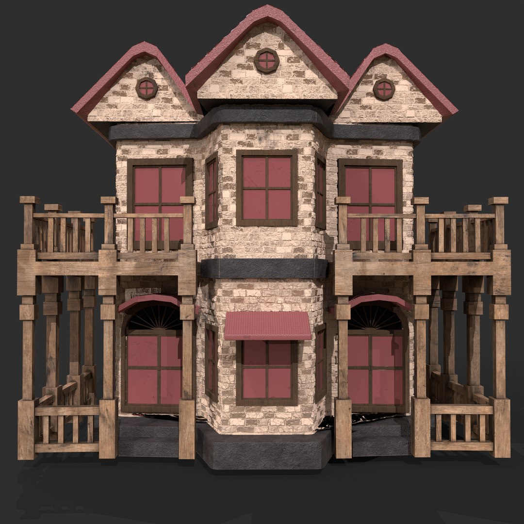 3D 3D Game House With PBR Texturing Model - TurboSquid 2007010