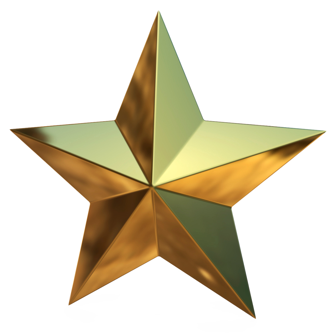 Gold star 3D - TurboSquid 1703064