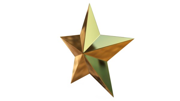Gold star 3D - TurboSquid 1703064