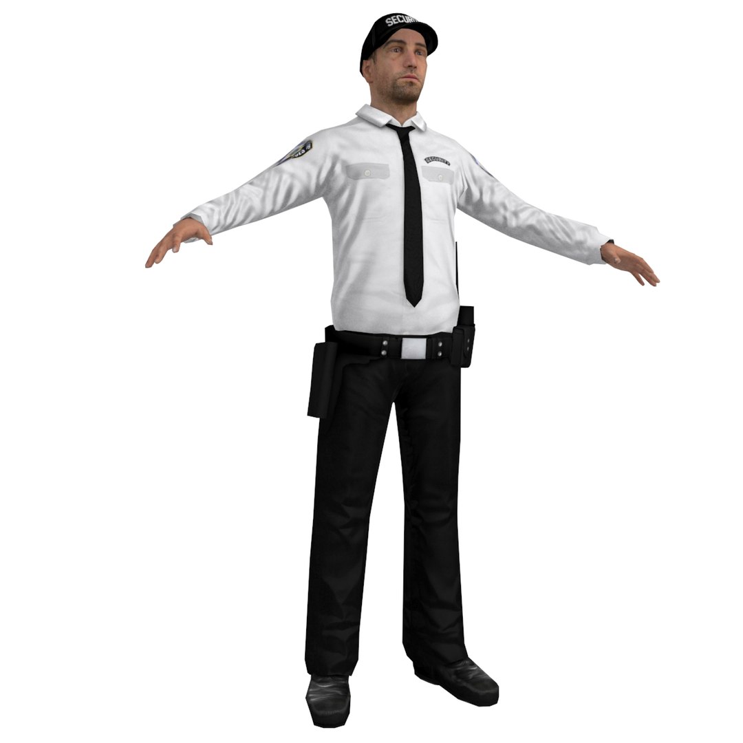 3d Model Rigged Security