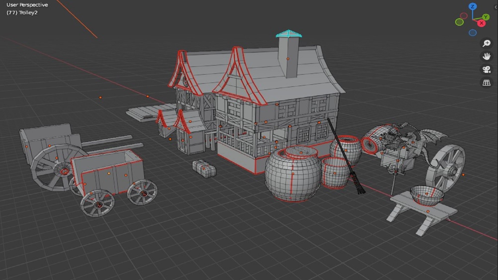 Stylized Medival Village 3D Model - TurboSquid 1970971
