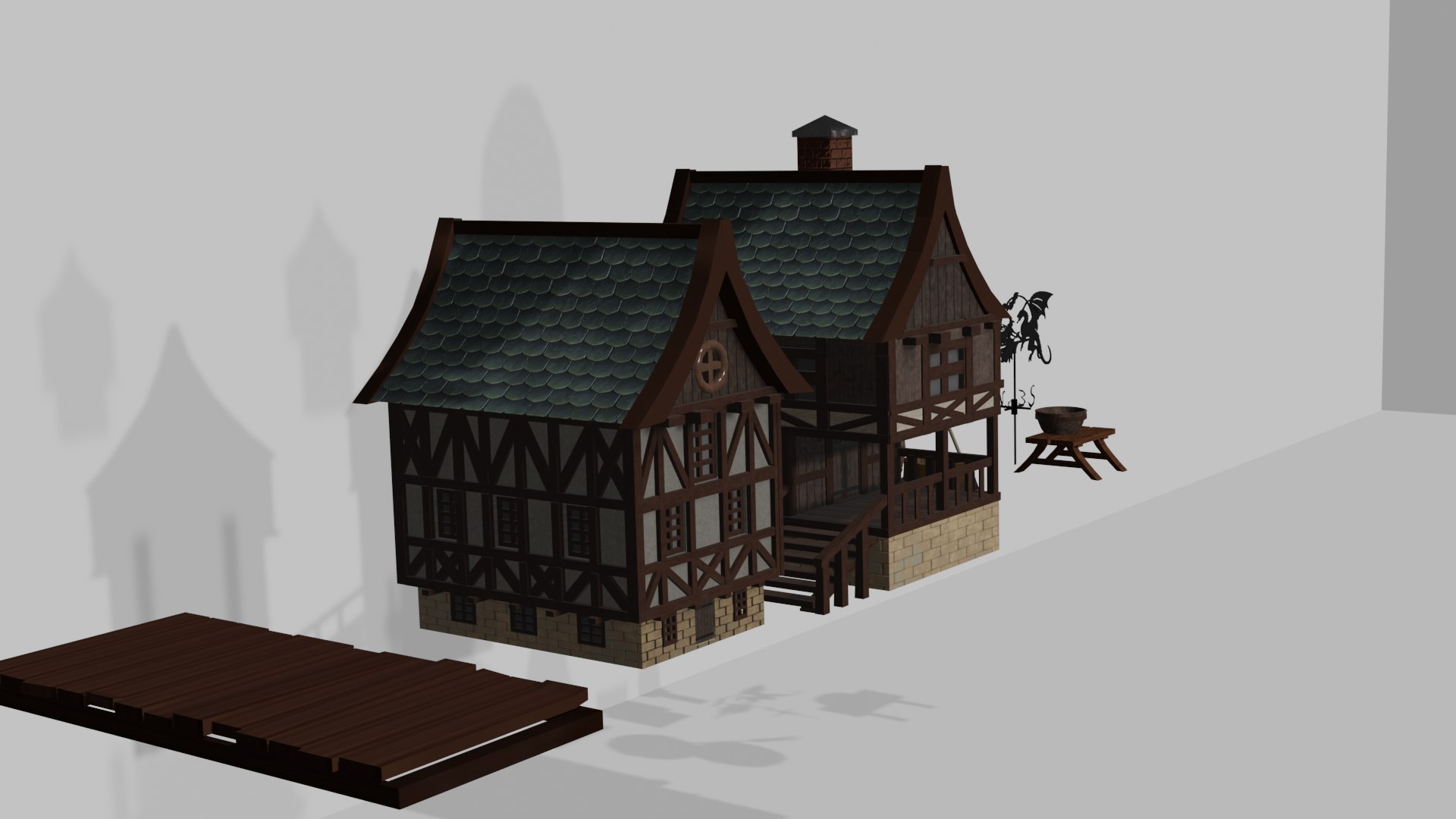 Stylized Medival Village 3D Model - TurboSquid 1970971