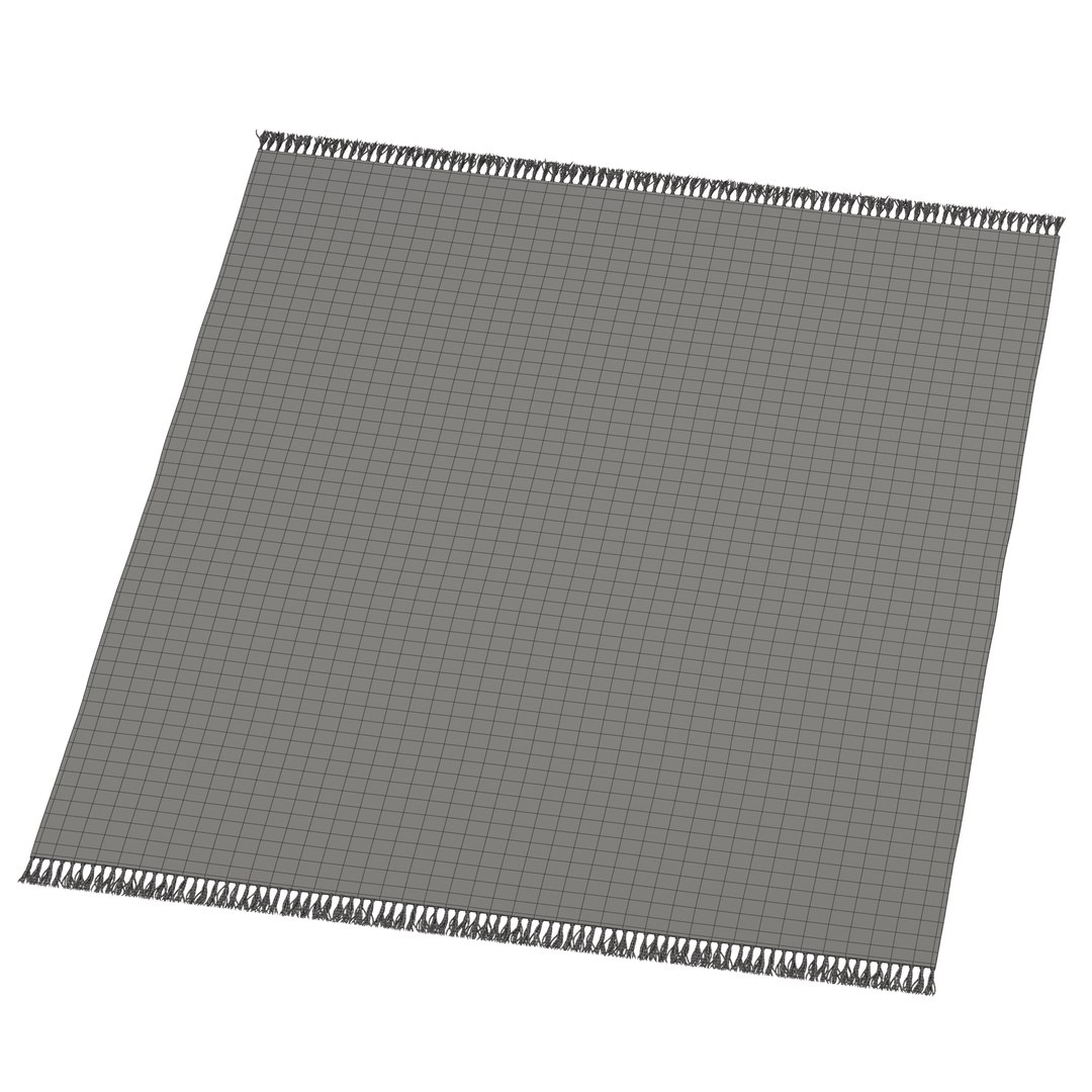 3D Model Zara Home Block Print Rug - TurboSquid 1944309