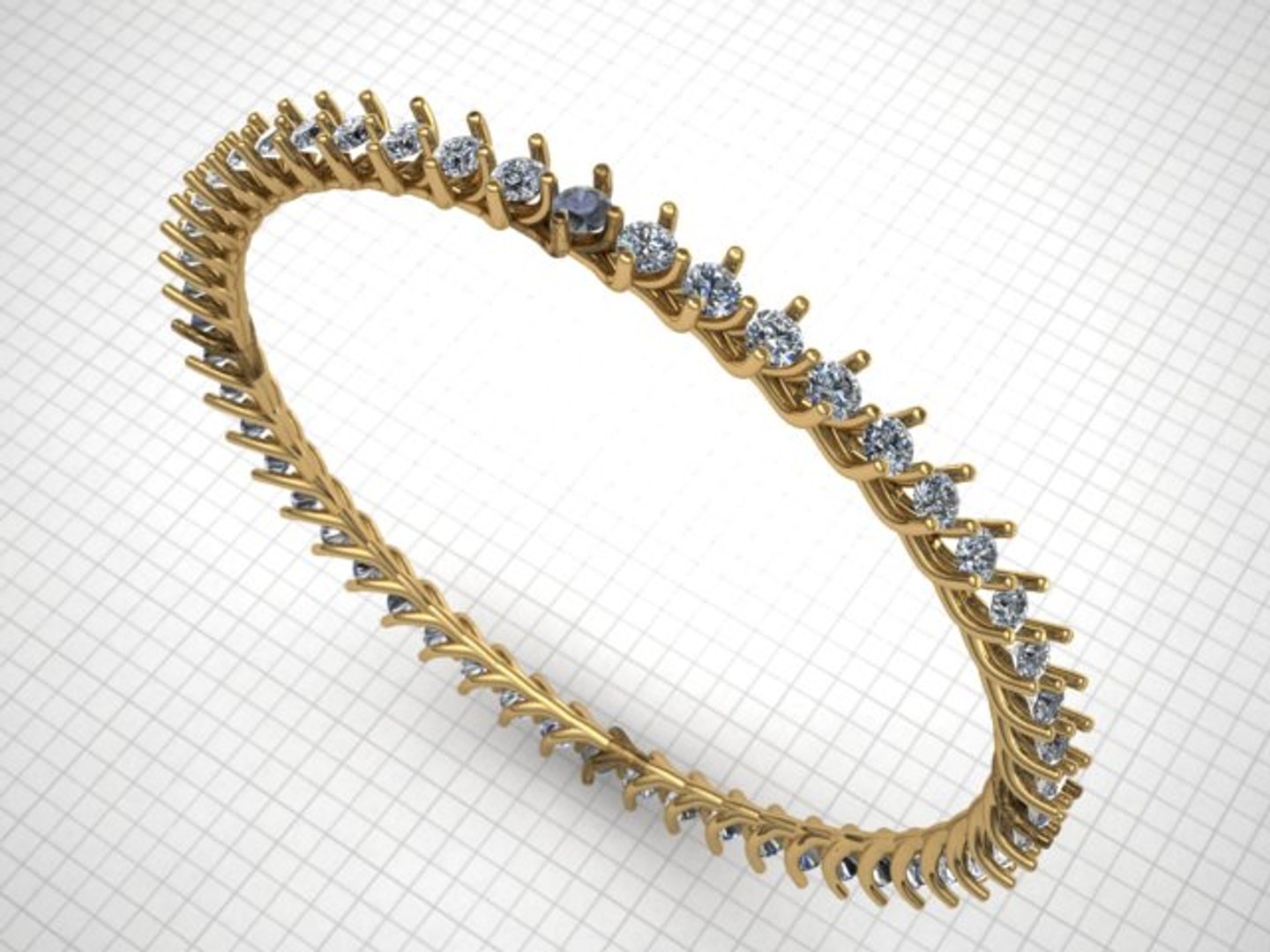 3D Bangles Bracelets Gold - TurboSquid 1622861