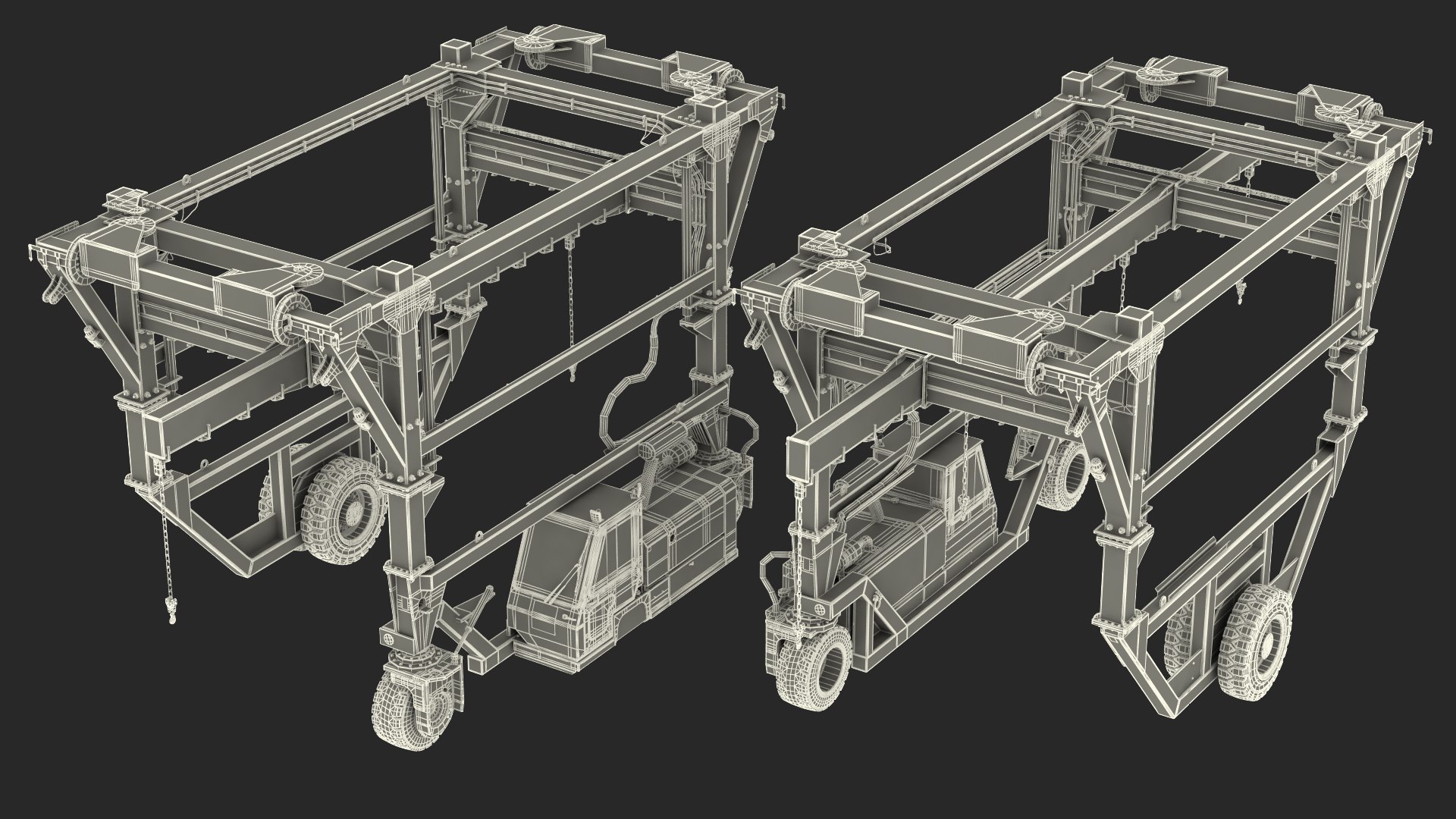 Heavy duty straddle carrier 3D model - TurboSquid 1452146